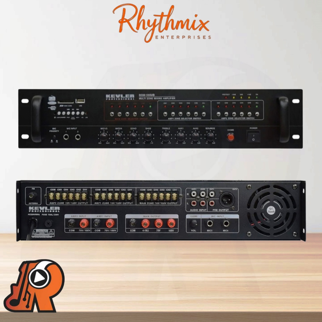 KEVLER BGM-500X 450W Multi-Zone Mixing PA Bluetooth Amplifier | Shopee ...