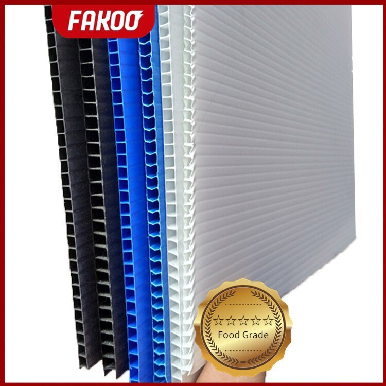 18x18 inches COD Cut-size CORRUGATED Plastic White/Black/Blue 3mm ...