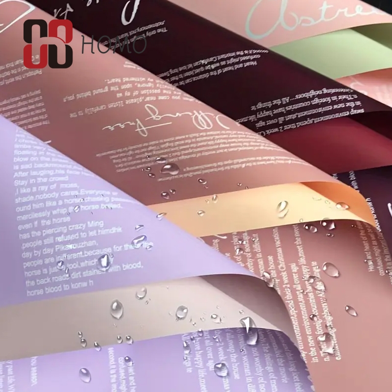 20pcs | Bouquet Wrapper Paper Two-Color English Alphabet Paper Korean ...