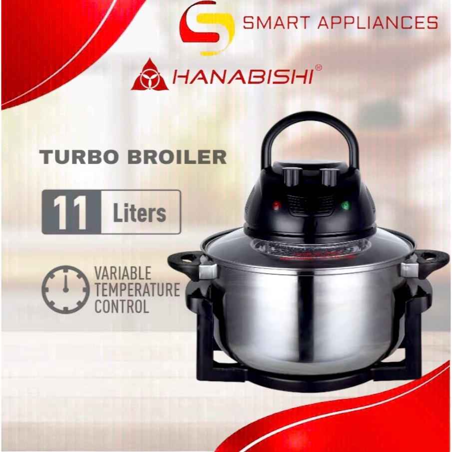 Hanabishi 11 Liters Turbo Broiler Stainless Steel Pot HTB-140SS black ...