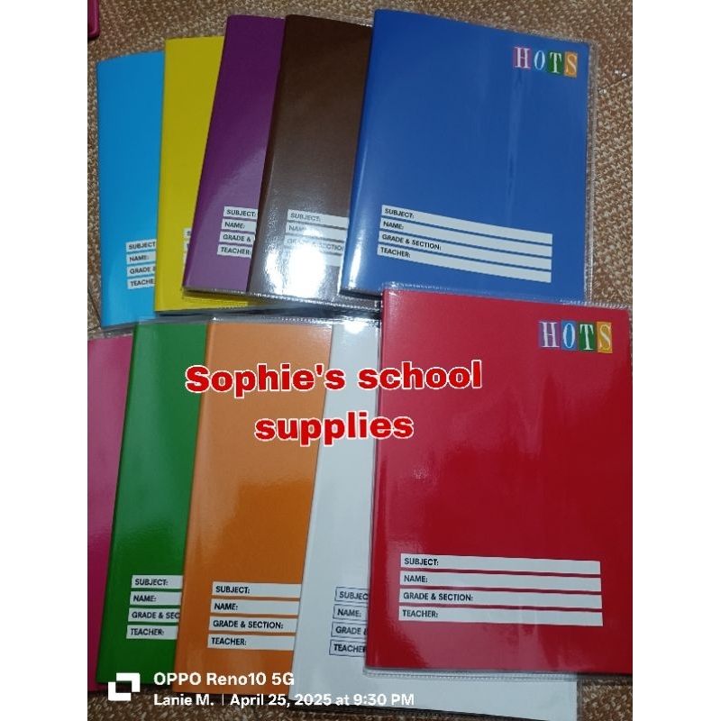 Composition notebook with plastic jacket (10 pcs per pack) Brand: Hots ...