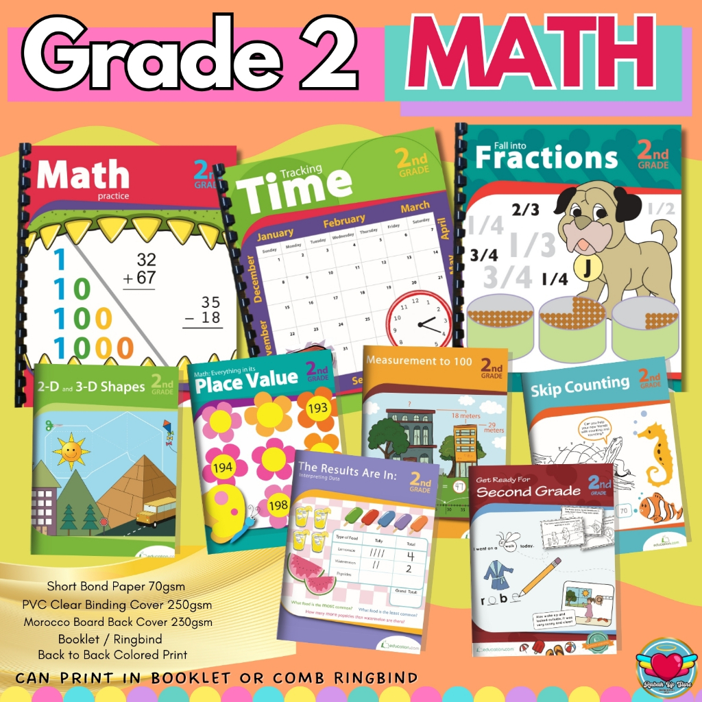 GRADE 2 (MATH) Activity Workbook Worksheet Homeschool Learning ...
