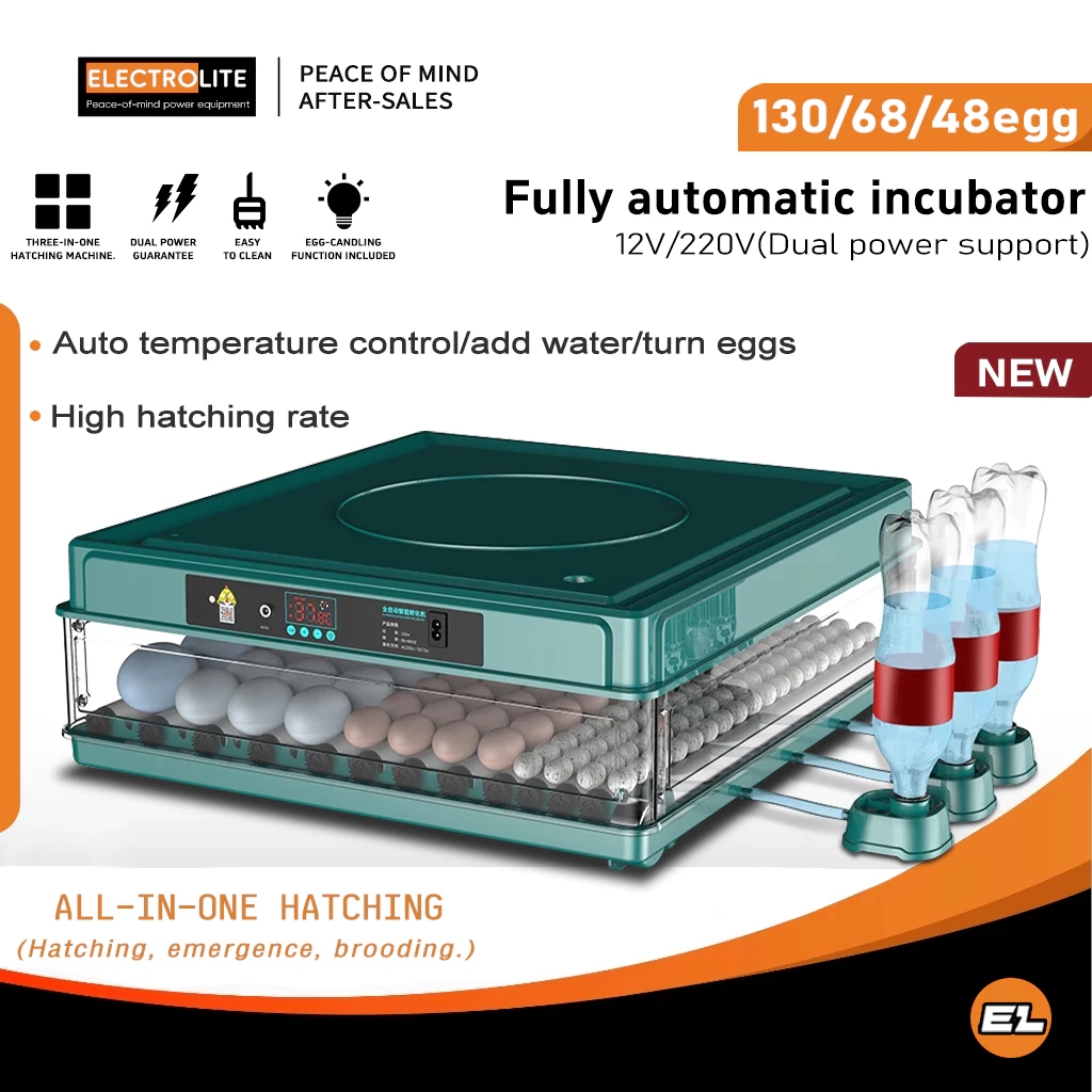 220V/12V Eggs Incubator 24/48/64/130 Automatic Constant Temperature Incubator Chicken Egg ...