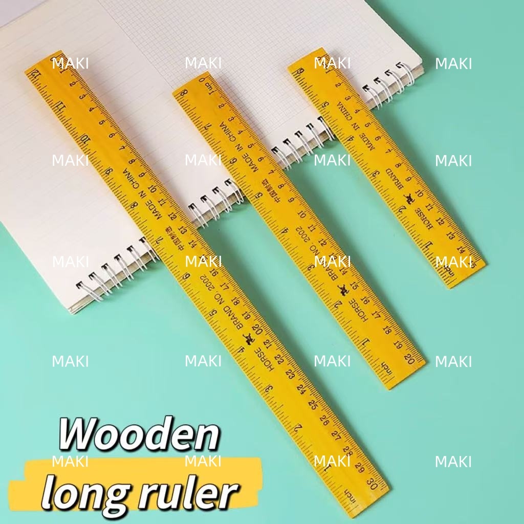 30cm Student Long Wooden Ruler | School Supplies: 30cm Sukat Kahoy para ...