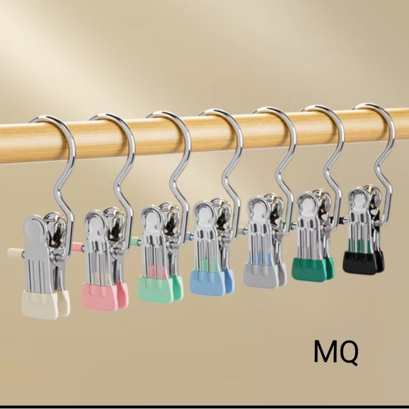 Portable Colorful Stainless Anti-Slip Clip/Closet Space Saving Storage ...
