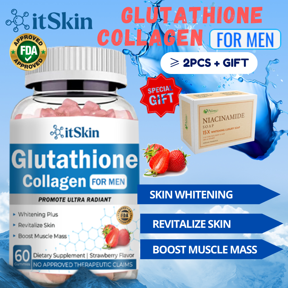 Itskin Glutathione Collagen For Men Gummies Original Skin Whitening ...