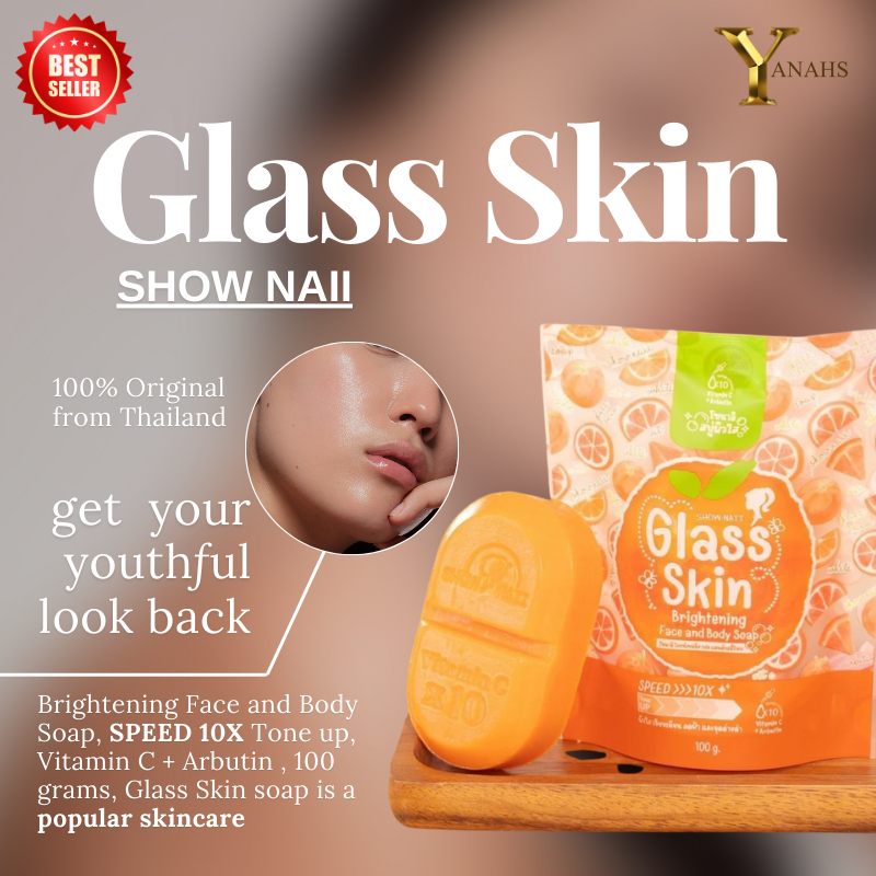 SHOW NAII GLASS SKIN BRIGHTENING FACE & BODY SOAP 100% ORIGINAL MADE IN ...