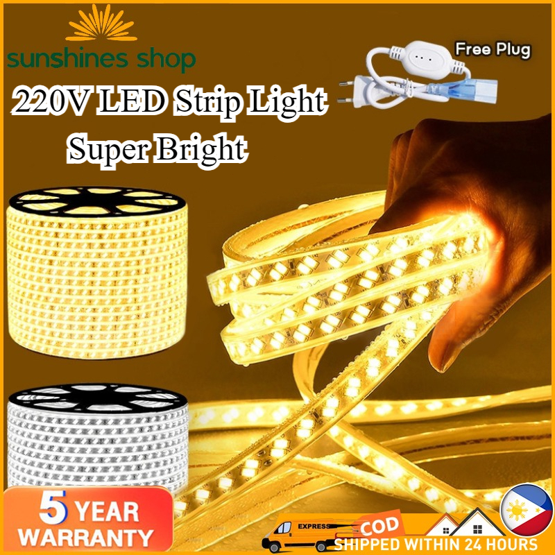 220V LED Strip Light Strip High Brightness Safety 120 LEDs/meter ...