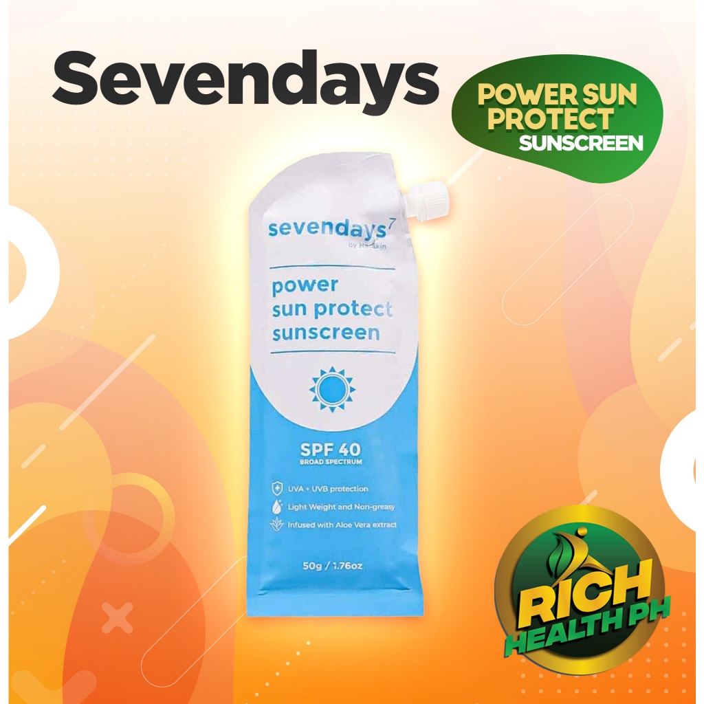 Sevendays Sunscreen by Herskin Power Sun protect sunscreen SPF40 Broad ...