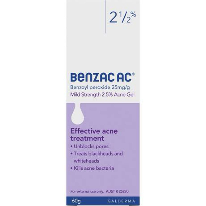Benzac AC 2.5% Water Base Gel 60g | Shopee Philippines