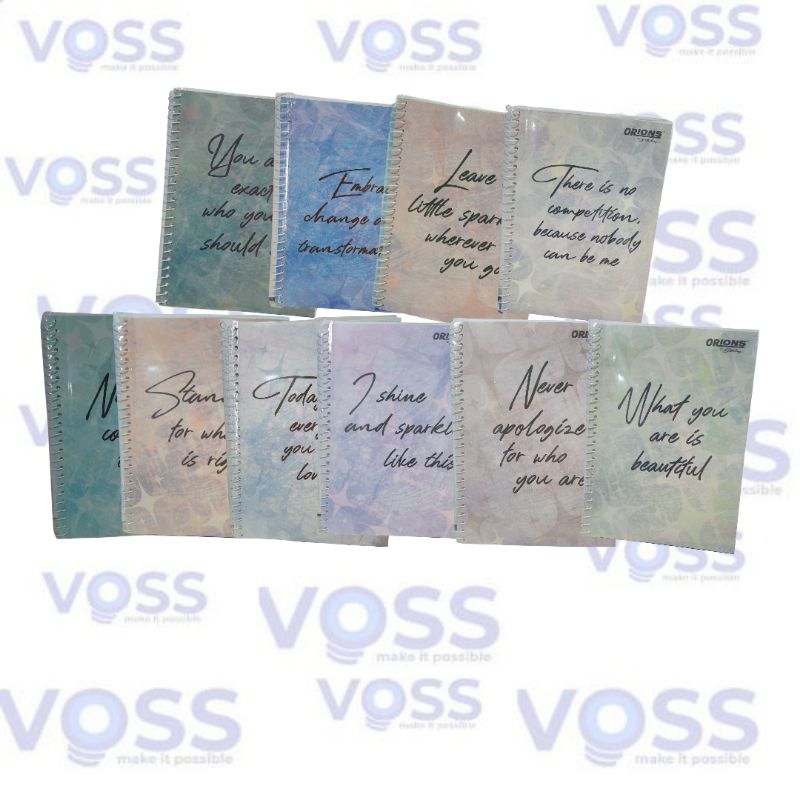 (5 PCS) ORIONS Spiral Notebook w/ plastic jacket (shimmer) | Shopee ...