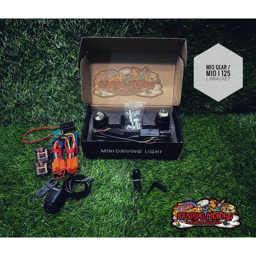 MINI DRIVING LIGHTS SET WITH MIO GEAR BRACKET | Shopee Philippines