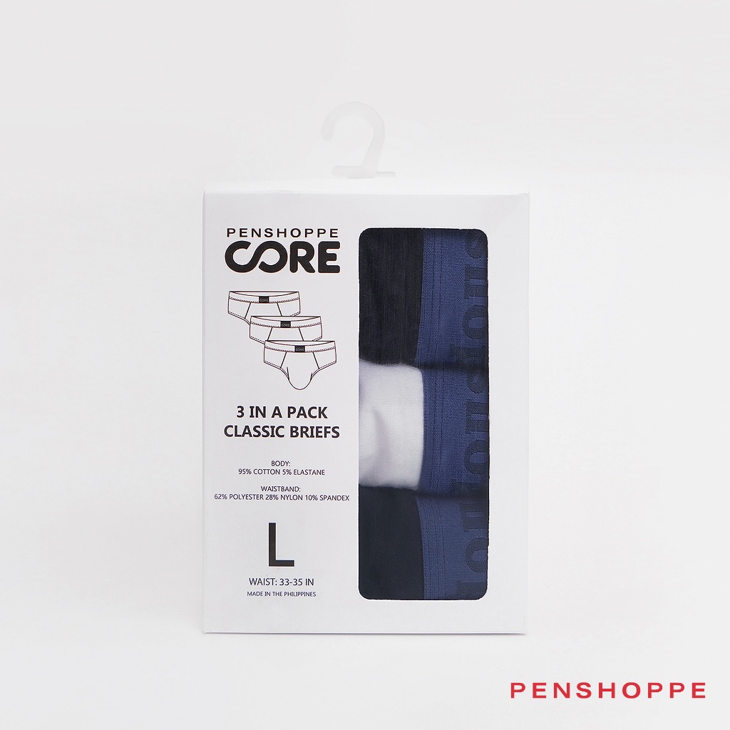 Penshoppe Core 3 In 1 Bundle Classic Briefs For Men (Set 1) | Shopee ...