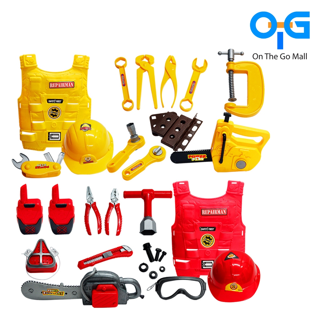 Children's Set Repair Man Worker Construction Tools Kits Educational ...