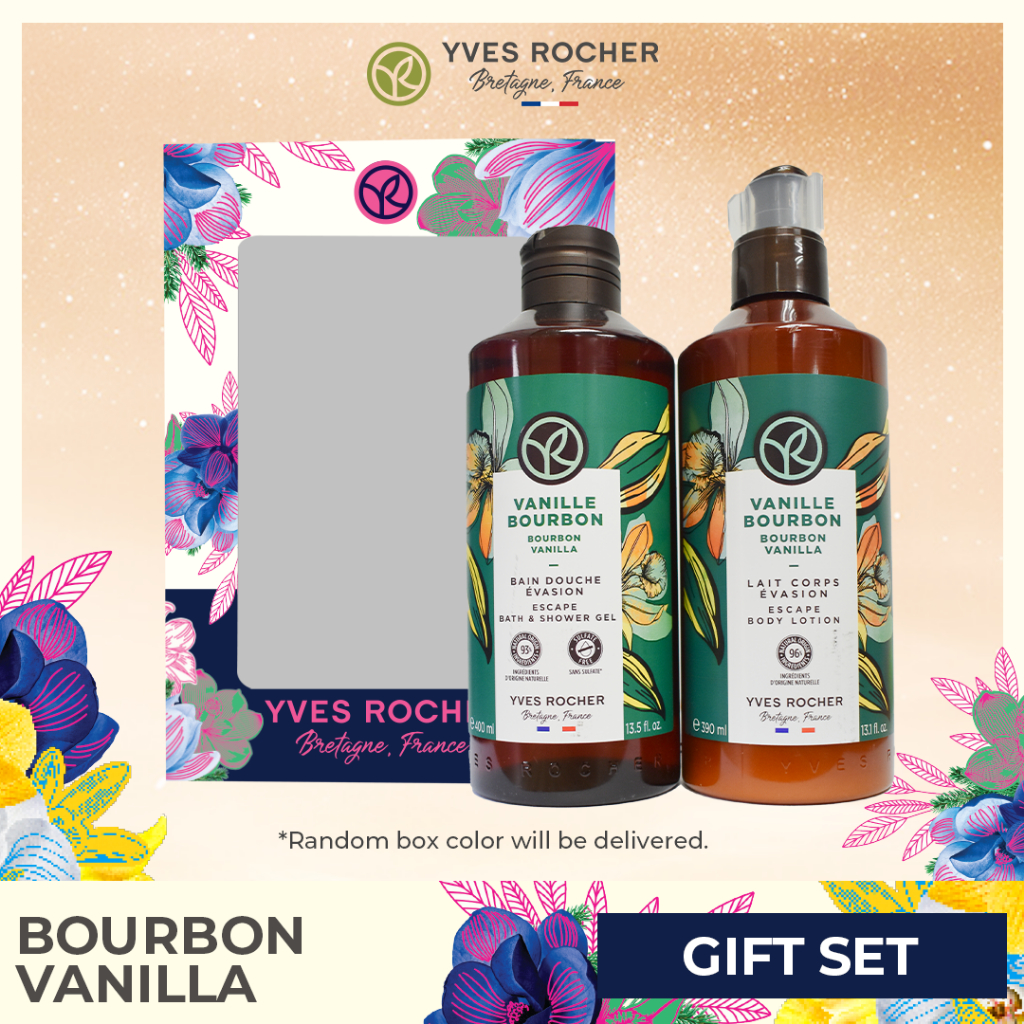 Yves Rocher Bourbon Vanilla Lotion 390Ml & Shower Gel 400Ml Gift Set ...