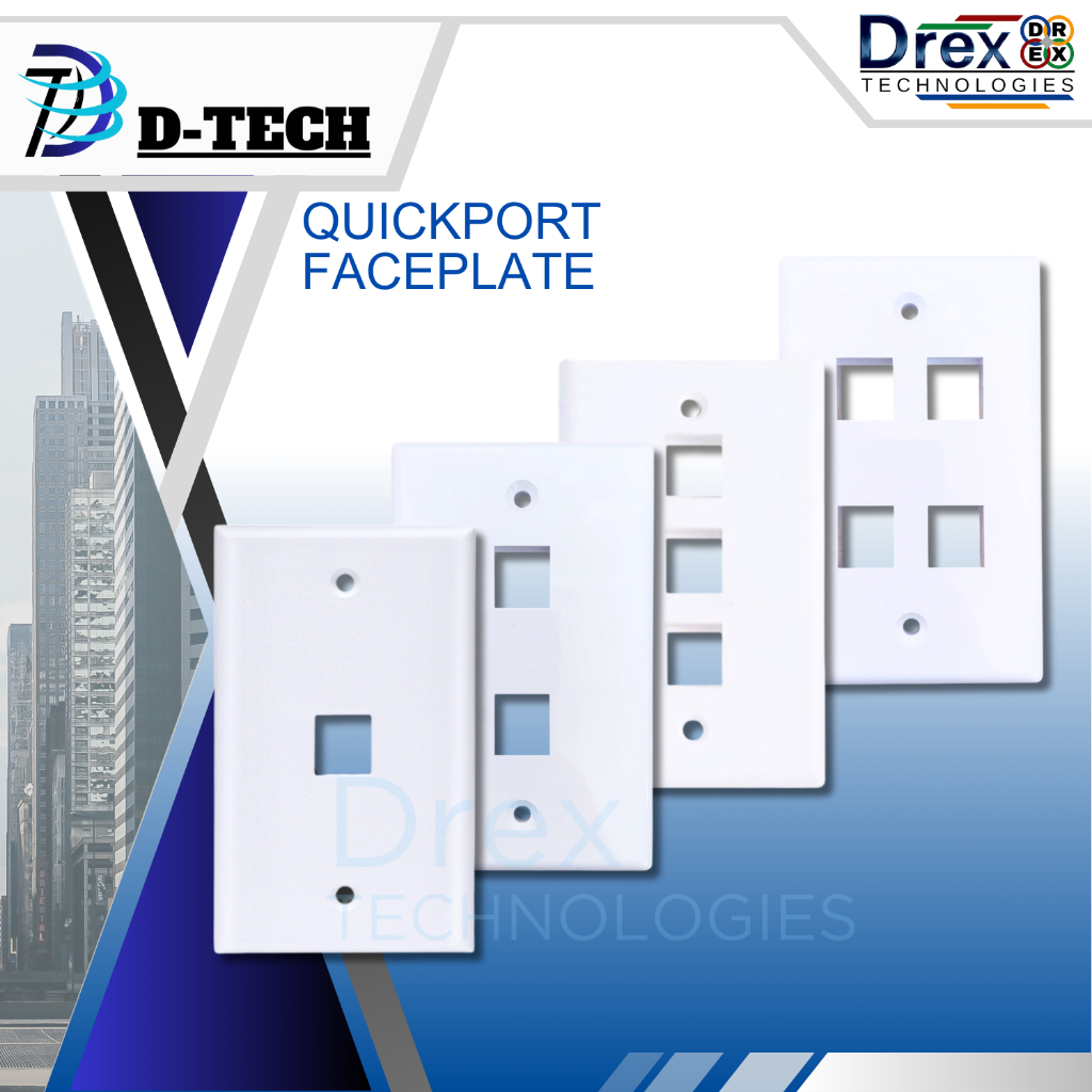 D-Tech (1-4 Gang) Faceplate QuickPort/Wall Cover Plate | Shopee Philippines