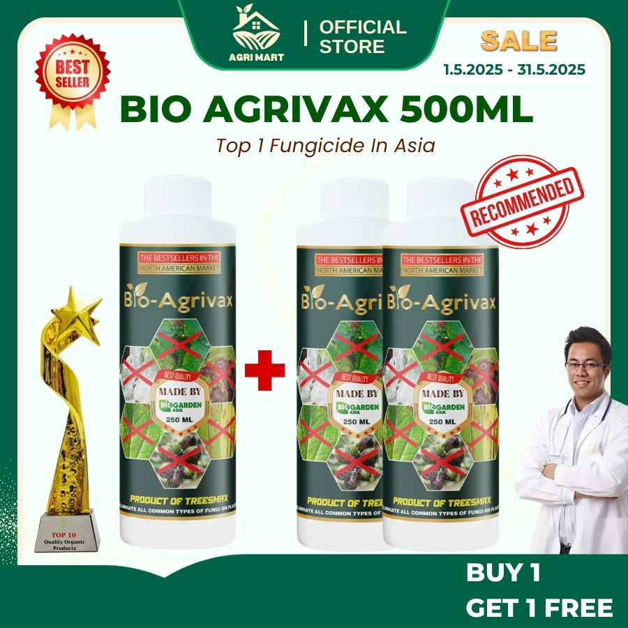 [BUY 1 GET 2 FREE] Fungicide For Vegetables BIO AGRIVAX Fungicide 500ML ...