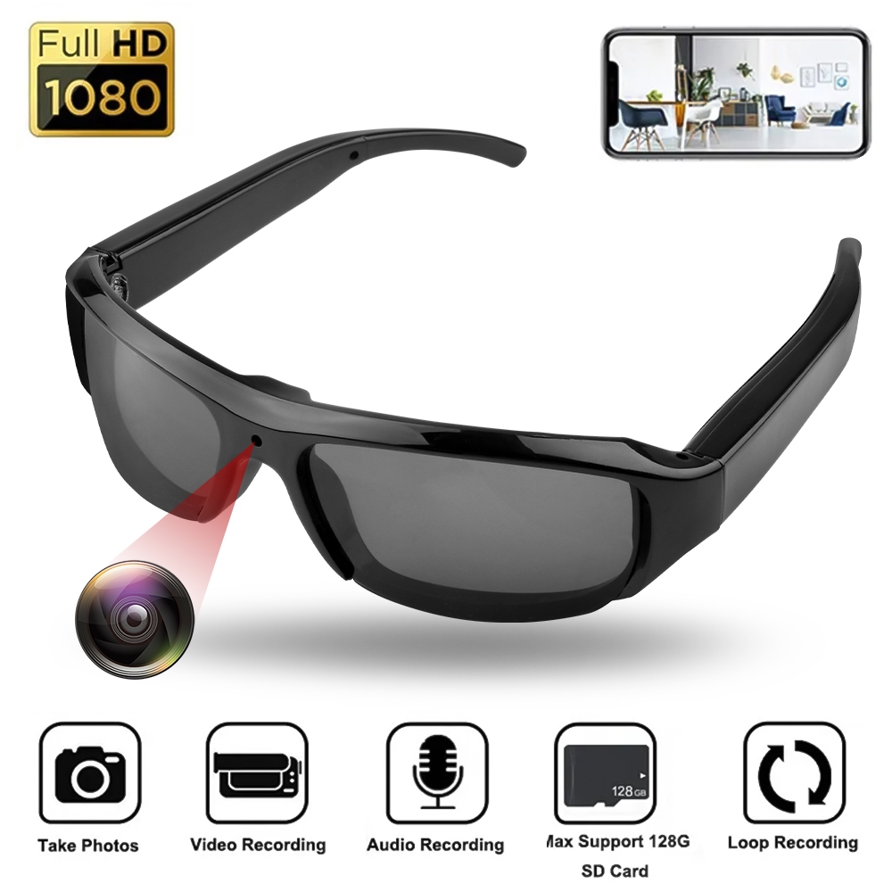 Hidden camera spy camera 1080P sunglasses sunglasses spy Camera ...