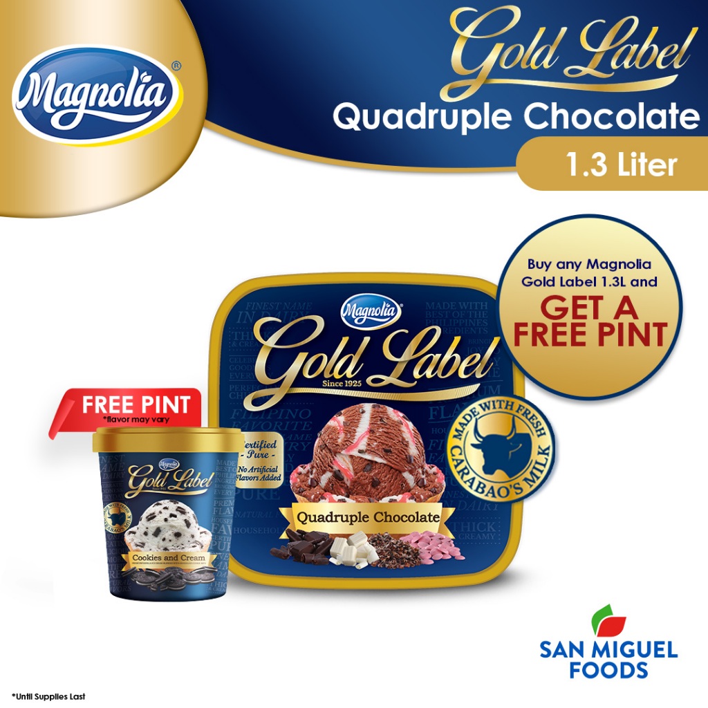 Magnolia Gold Label Quadruple Chocolate 1.3L | Shopee Philippines