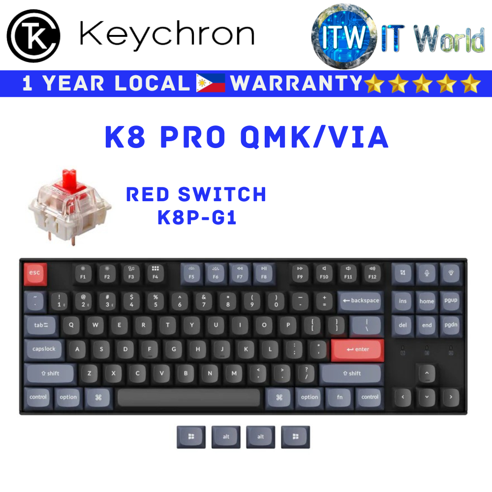 Keychron Wireless Mechanical Keyboard K8 Pro QMK/VIA White Backlight ...