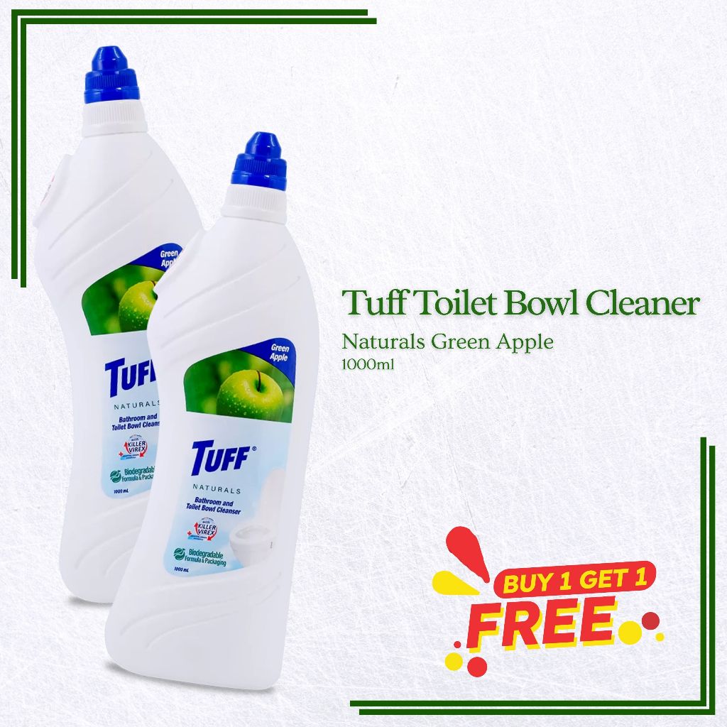 Tuff Naturals Bathroom & Toilet Bowl Cleaner Green Apple with Killer ...