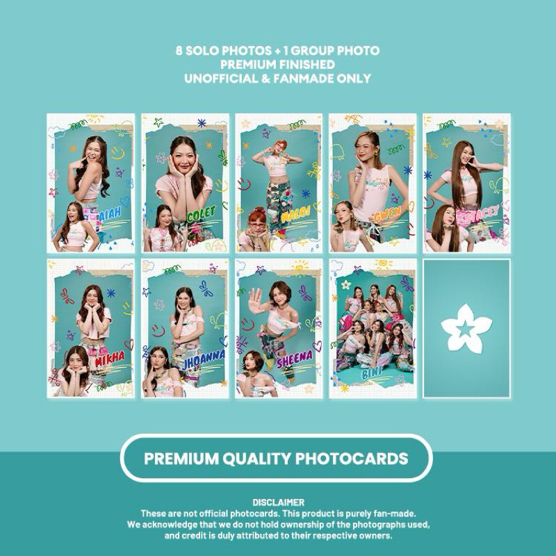 BINI MINIverse Fanmade Photocards with Back Design | Shopee Philippines