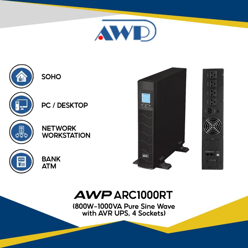 AWP UPS Pure Sine Wave with AVR Uninterruptible Power Supply, ArcPure ...
