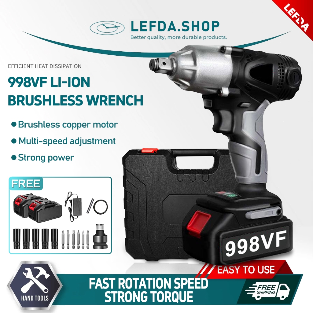 Cordless Impact Wrench 1/2"1/4" Impact Wrench 880N.M Impact Driver Ratchet Driver Socket Wrench ...