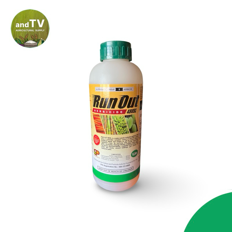 Run Out Herbicide 480SL - Glyphosate Like Grass zero mower round up ...