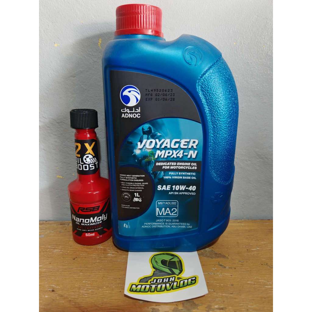 Voyager MPX4-N 10W40 MA2 + NANOMOLY OIL MAXIMIZER 60ml (1pc) | Shopee ...