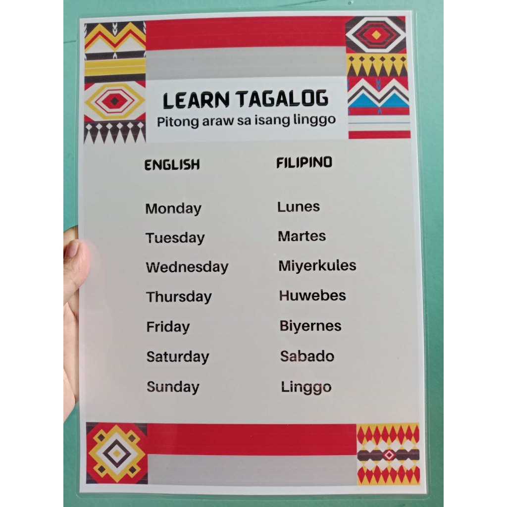 TAGALOG Kulay Bahagi ng Katawan Educational learning materials for kids ...