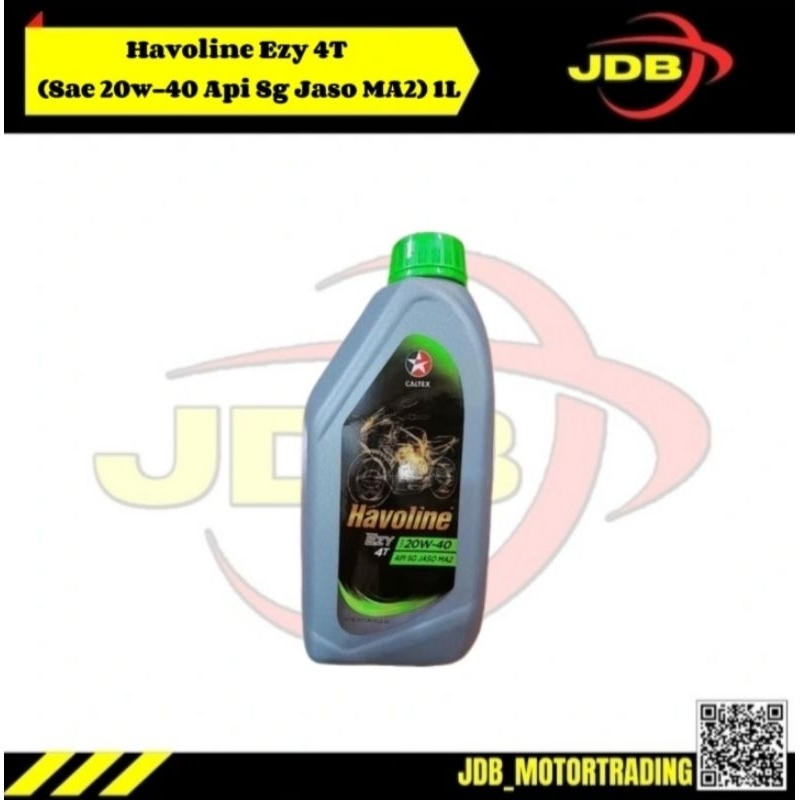 Havoline Ezy 4T (Sae 20w-40 Api Sg Jaso MA2) 1L | Shopee Philippines