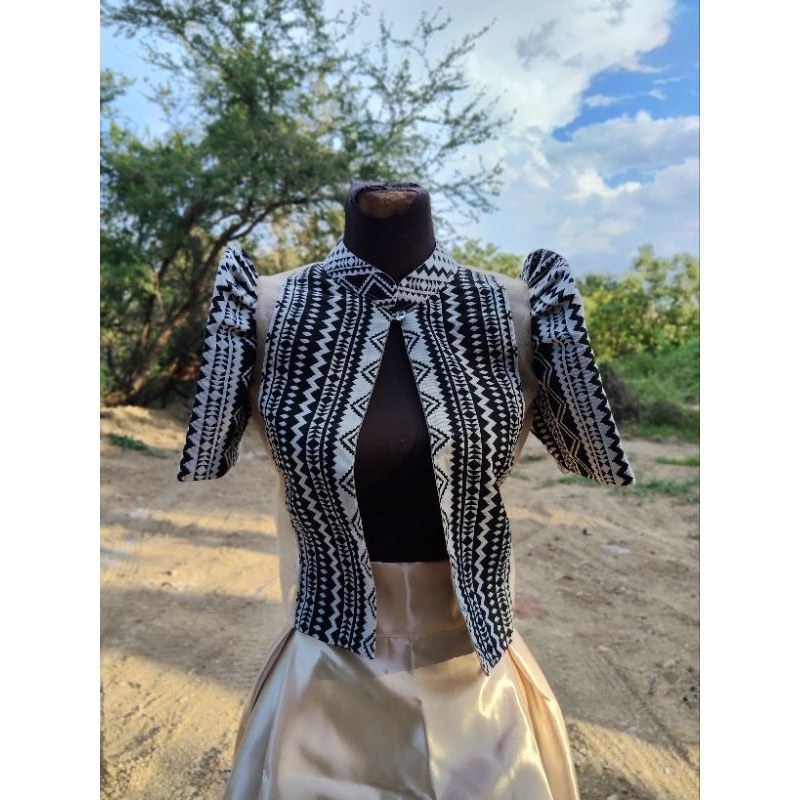 Modern Bolero/ ethnic design with collar | Shopee Philippines