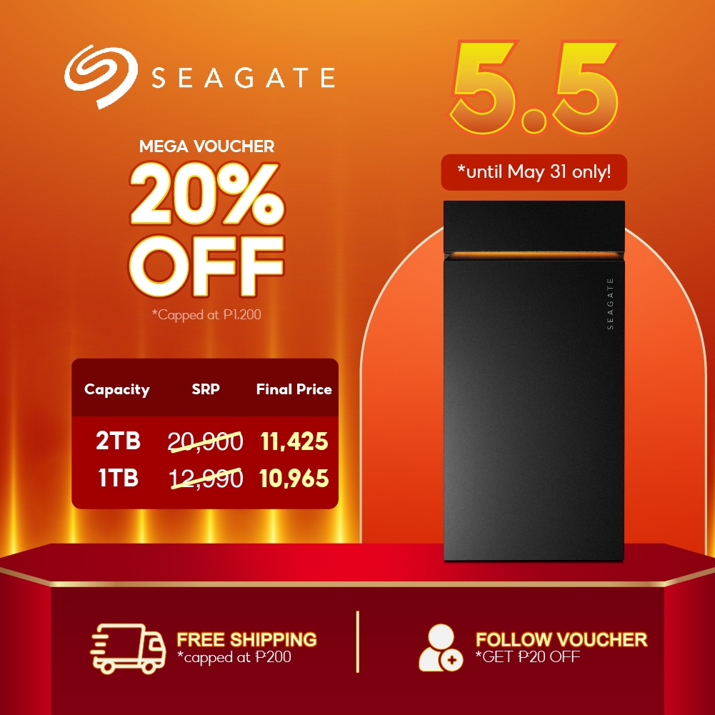 Seagate FireCuda 1TB/2TB Portable USB-C NVMe Gaming External SSD Solid ...