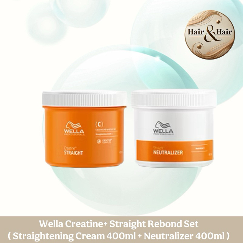 Wella Creatine+ Straight Rebond set ( Straightening Cream 400ml ...