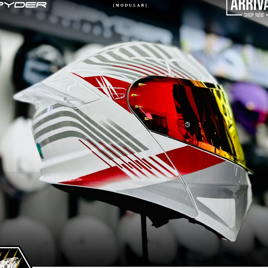 SPYDER FORCE V2 + PARADOX MODULAR DUAL VISOR MOTORCYCLE HELMET | Shopee ...