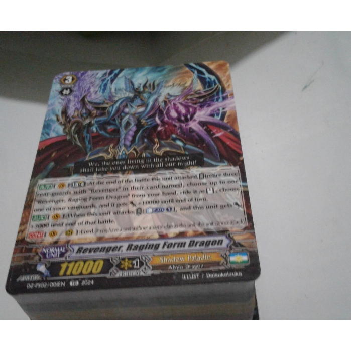 REVENGER RAGING FORM DRAGON NO FOIL VANGUARD CARD ABYSS PIECE TCG DZ PS2 1 KNIGHT SHADOW PALAD ...