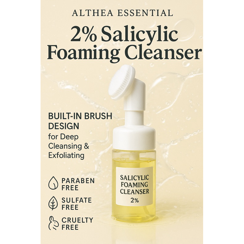 SALICYLIC FACIAL FOAM CLEANSER 100ML REMOVES OILYNESS PIMPLES ...