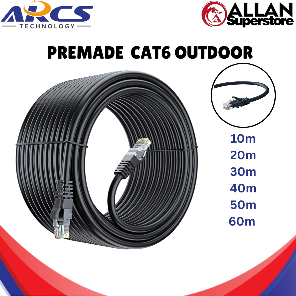 ARCS Technology Cat6 Outdoor 10M-60M Internet Cable | Lan Cable ...