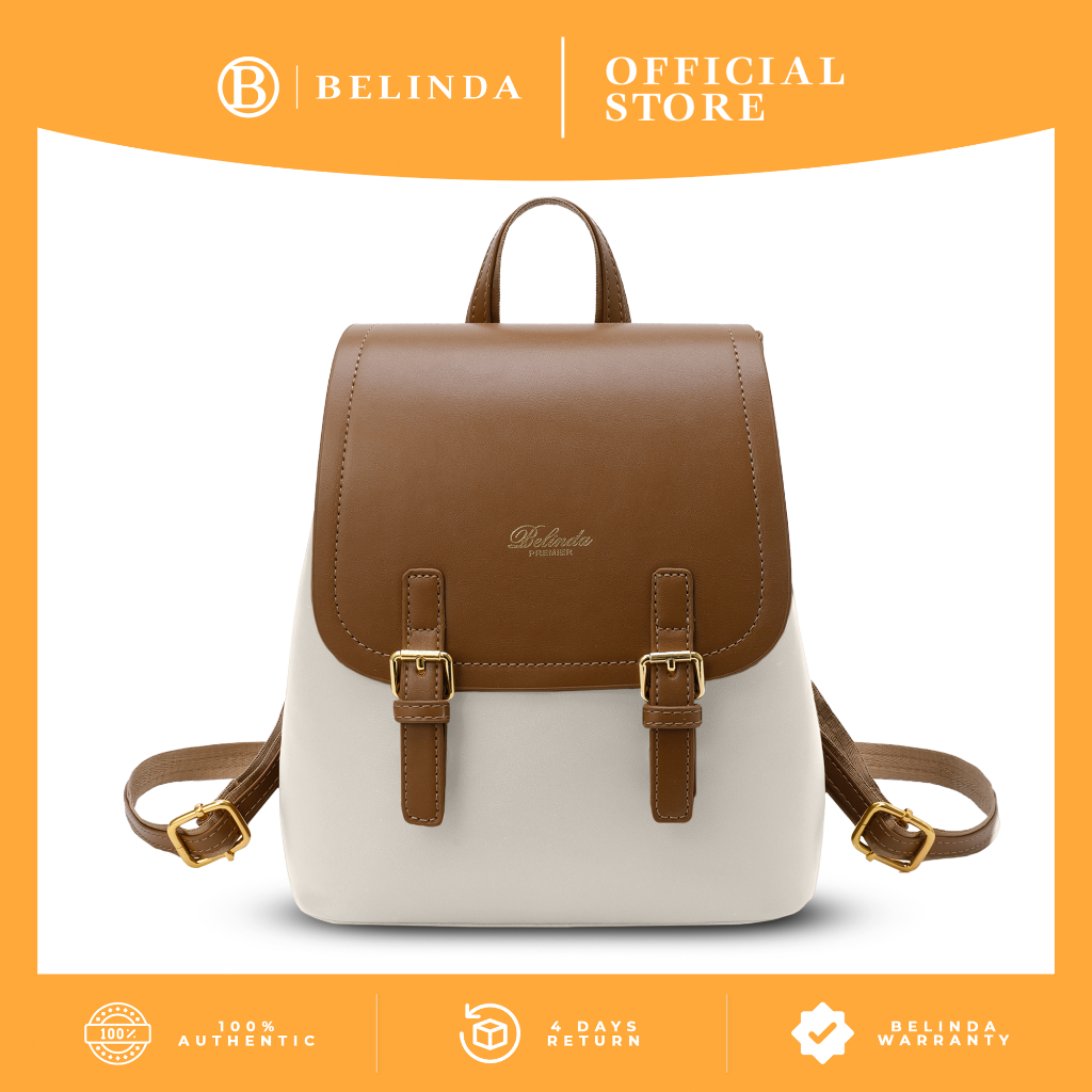 BELINDA PREMIER Backpack For Women High End Leather Korean Fashion ...
