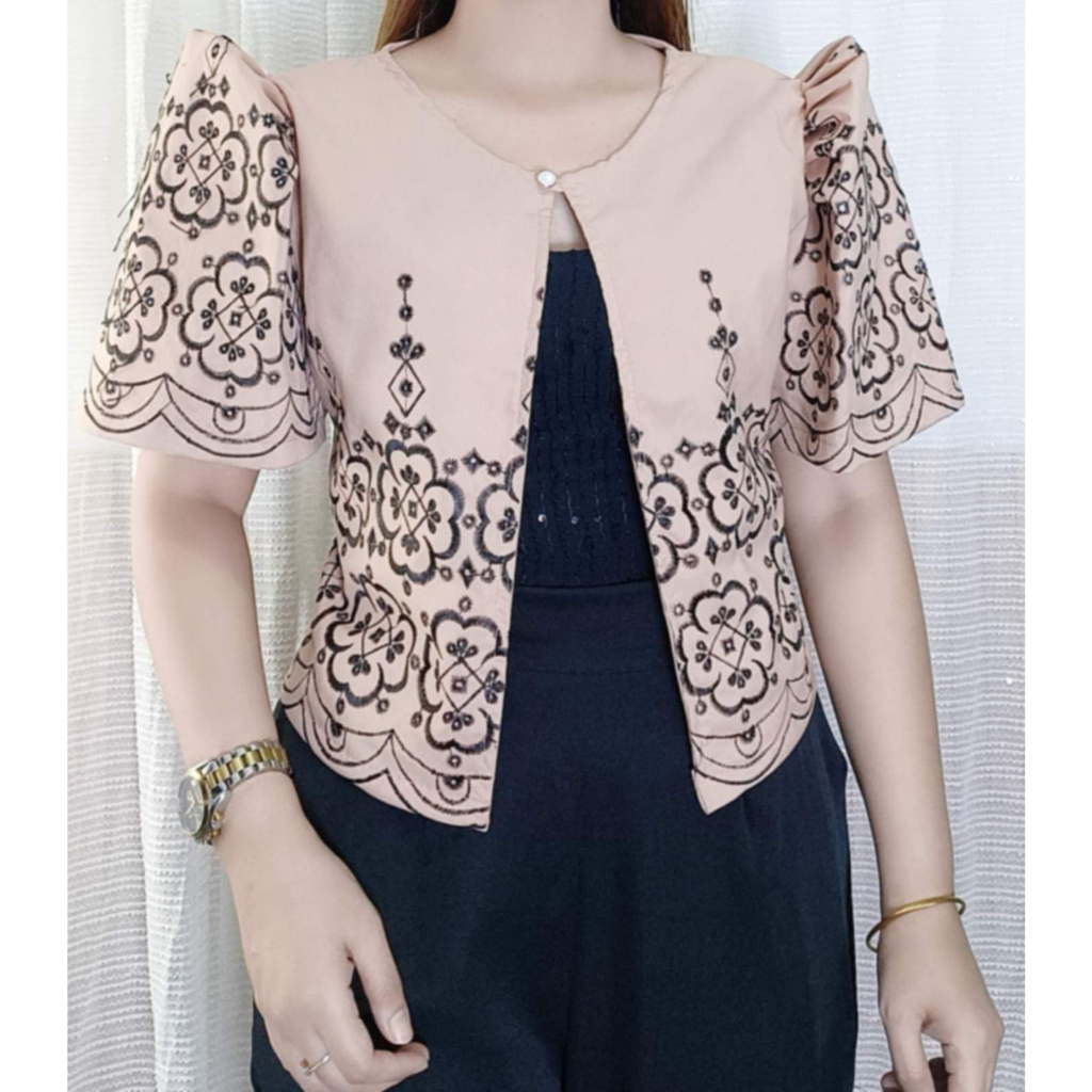 Eyelet Bolero Filipiniana for Formal Occasion | Shopee Philippines
