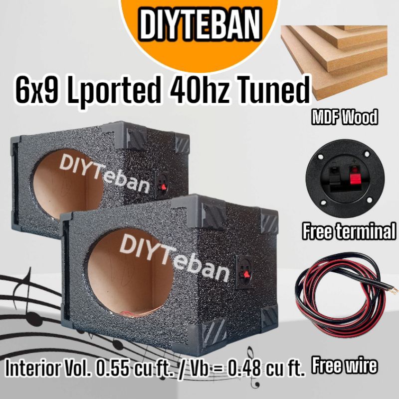 6x9 Speaker Box Ported 40hz Tuned MDF 12mm Soft Bass Speaker Box Design ...