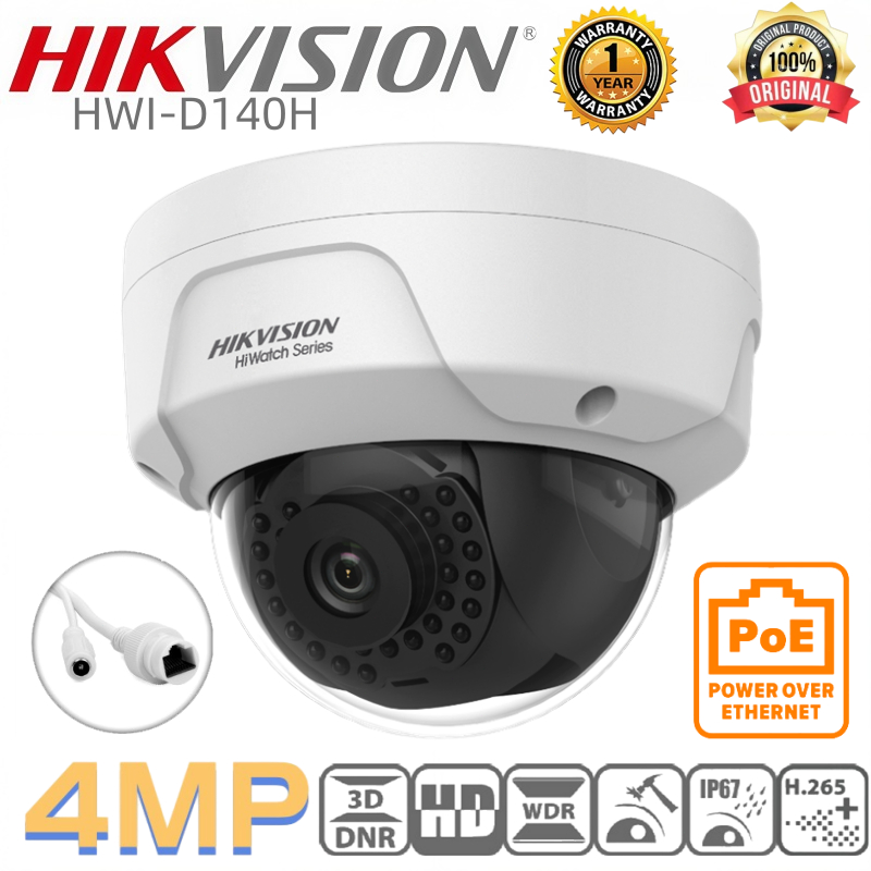 HikVision CCTV 2MP/4MP IR PoE Dome Network Camera H.265 Outdoor IP67 ...