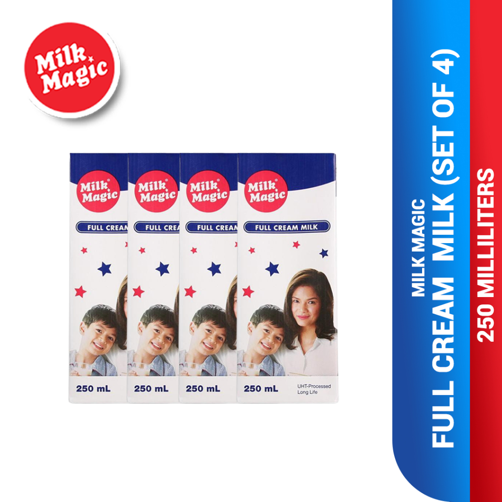 Milk Magic - Full Cream Milk 250ml (Set of 4) - Expiry Date: June 02 ...