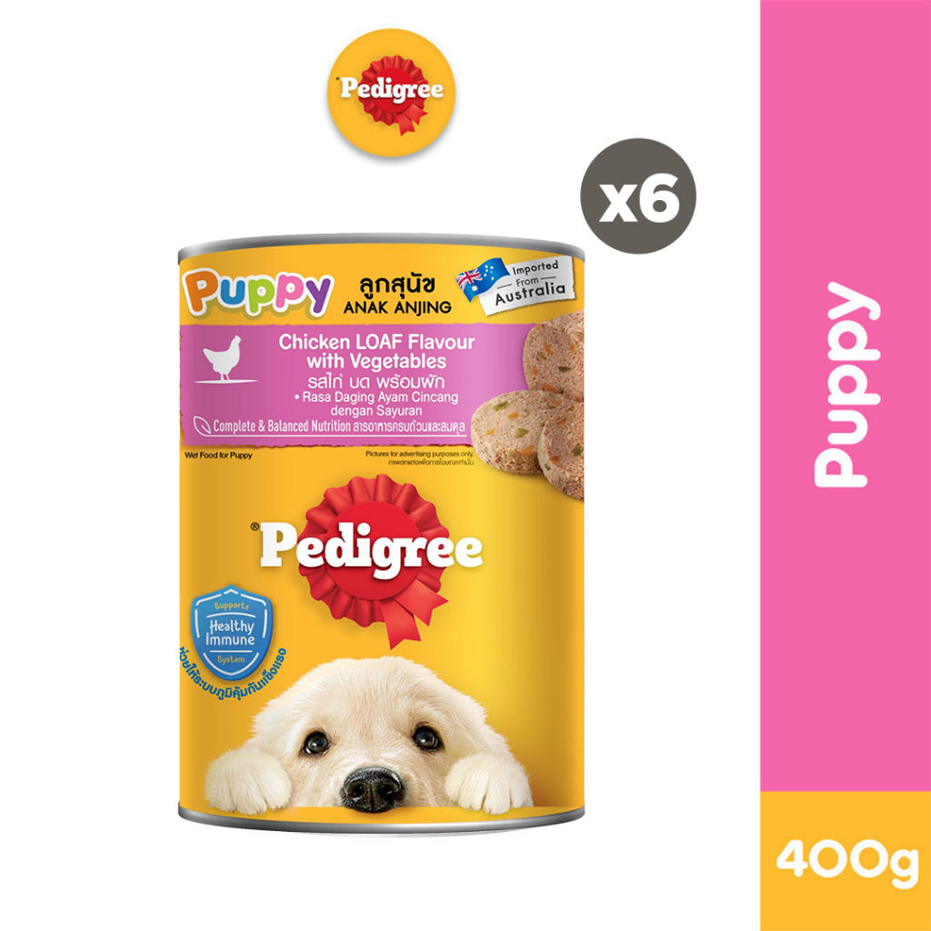 PEDIGREE Wet Dog Food Can - Puppy (6-Pack), 400g | Shopee Philippines
