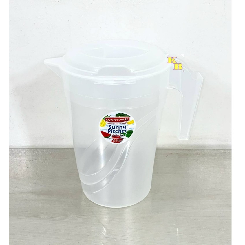 3 Liter Sunnyware Transparent PItcher wide Opening with Handle | Shopee ...