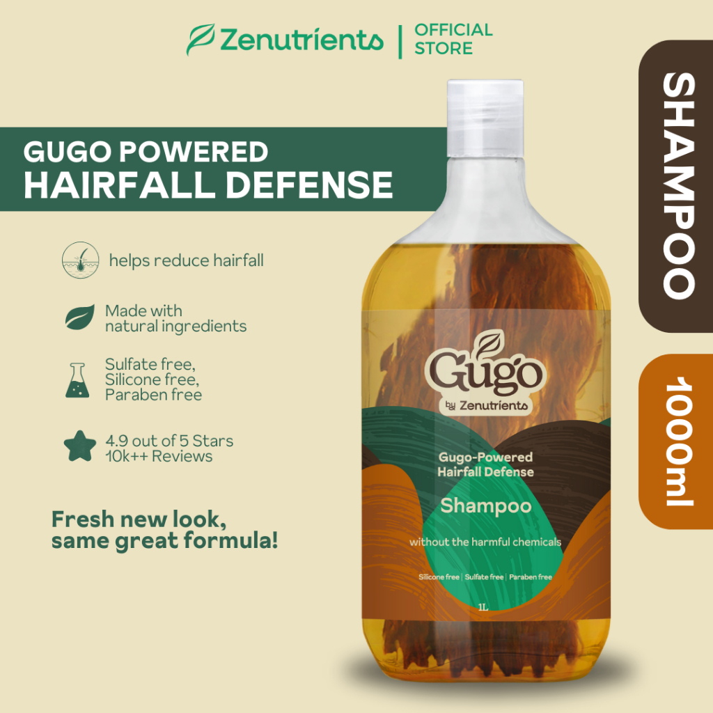 Zenutrients Gugo Anti Hairfall Shampoo 500mL & 1L (Hairfall Rescue and ...
