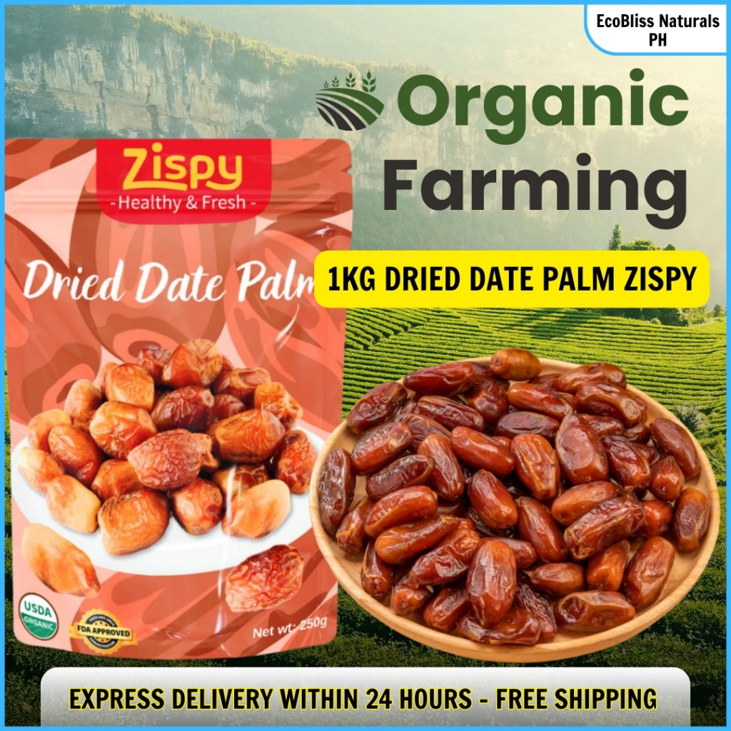500G/1KG DRIED DATE PALM ZISPY Saudi Dates Fruits VIP Premium Quality ...