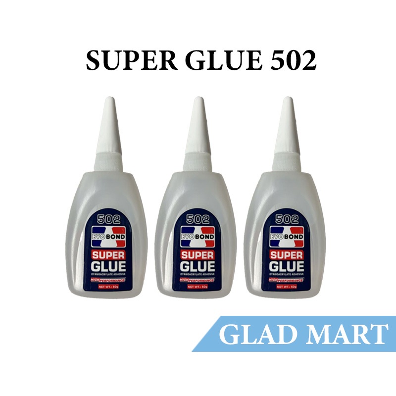 Evo Bond Super Glue 502 Cyanoacrylate Adhesive 50g Strongest Bonding ...
