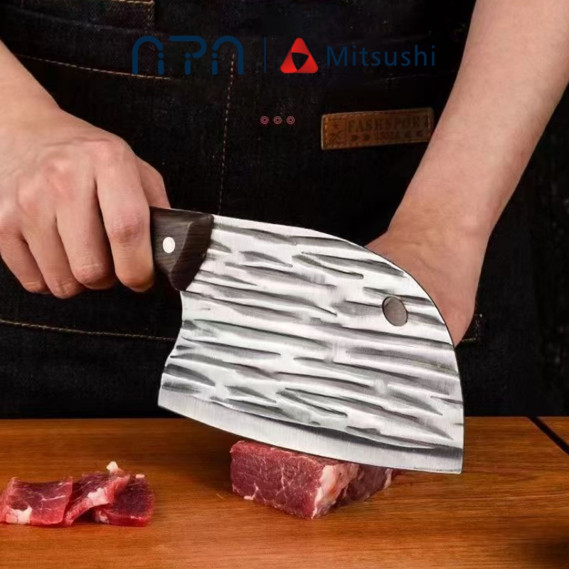Nipiin Traditional Handmade Forged Kitchen Knife Hammer Stainless Steel ...